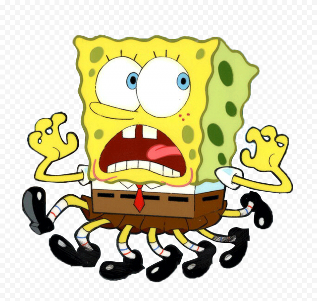 HD Spongebob Running Angry Characters Transparent PNG | Citypng