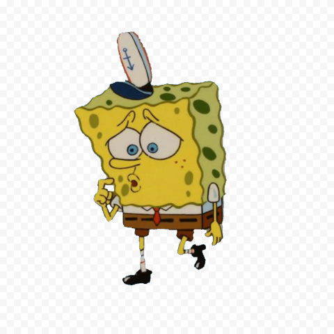 HD SpongeBob Cartoon Happy Standing Hands UP Character PNG | Citypng