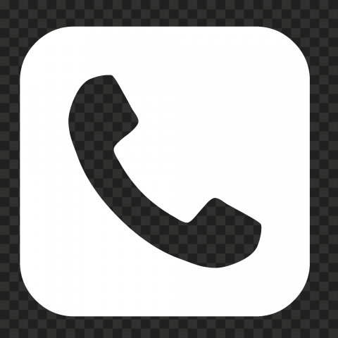HD Black And White Square Phone Icon PNG | Citypng