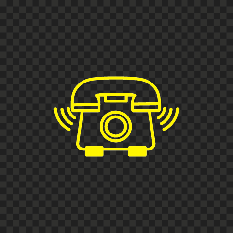 HD Round Circle Yellow Phone Icon PNG | Citypng