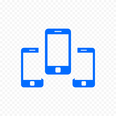 HD Blue Hand Draw Mobile Icon Transparent PNG | Citypng