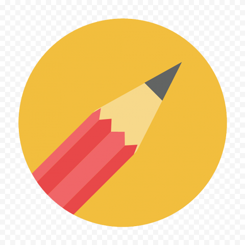 HD Round Pencil with Paper Icon PNG | Citypng