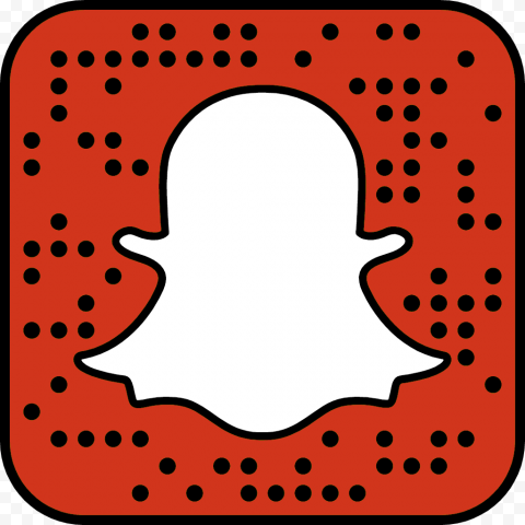 HD Red Snapchat Ghost Silhouette Logo Icon PNG Image | Citypng