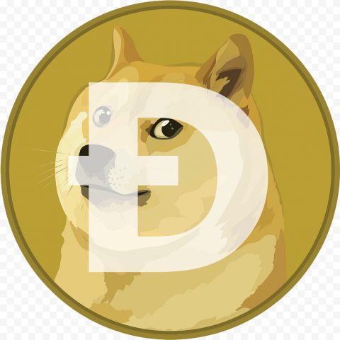 HD Dogecoin Black Text Logo PNG | Citypng