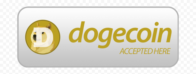 HD Dogecoin Accepted Here Button PNG | Citypng