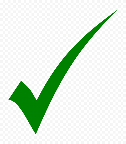 HD Green Tick Mark With Black Border Icon Sign PNG | Citypng