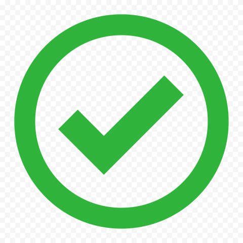 HD Green Check True Tick Mark Icon Sign PNG | Citypng