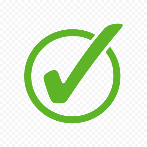 HD Green Check True Tick Mark Icon Sign PNG | Citypng