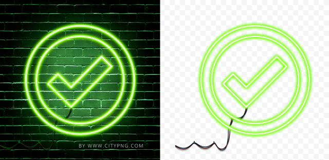 HD Green Check True Tick Mark Icon Sign PNG | Citypng