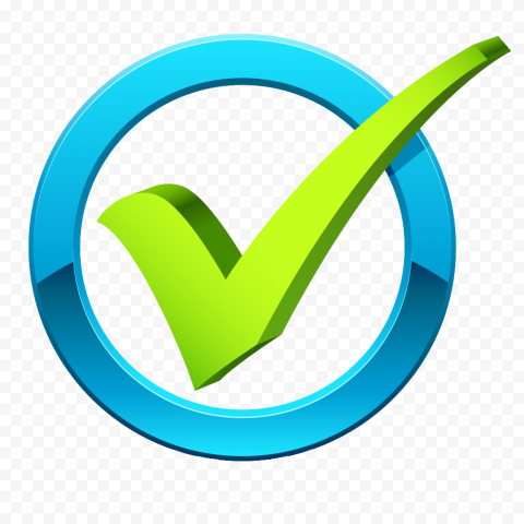 Red Outline Round Tick Check Mark Icon Sign Transparent PNG | Citypng
