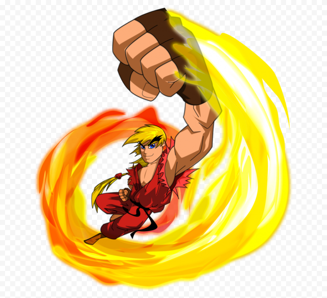 HD Ken Masters Hadouken Street Fighter PNG | Citypng