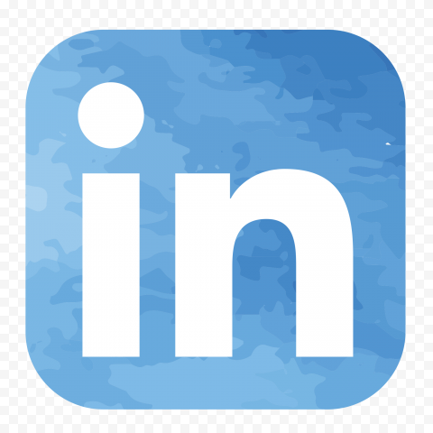 HD Blue Watercolor Linkedin Aesthetic Icon PNG | Citypng