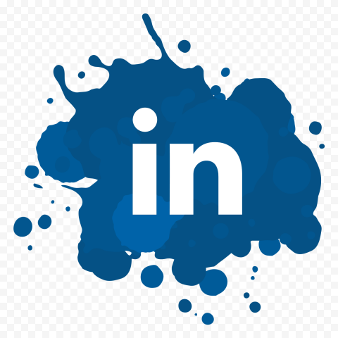 HD Blue Watercolor Linkedin Aesthetic Icon PNG | Citypng