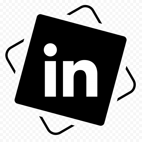HD White Round Outline Linkedin IN Icon Symbol PNG | Citypng