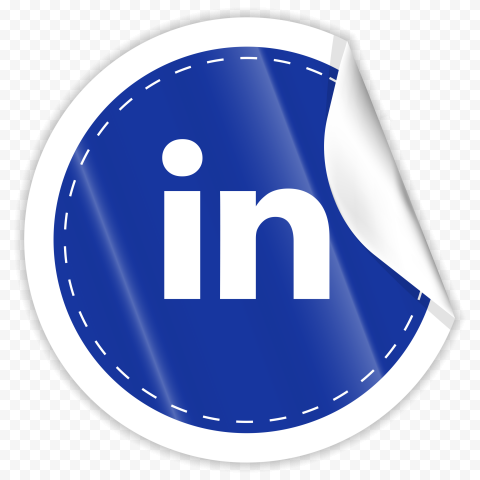 HD White Round Outline Linkedin IN Icon Symbol PNG | Citypng