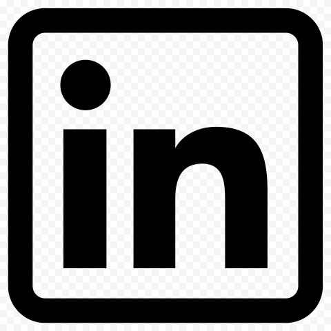 HD White Square Outline Linkedin IN Icon Symbol PNG | Citypng