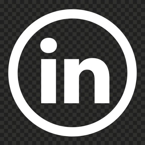 HD Black Outline Linkedin Round Icon PNG | Citypng