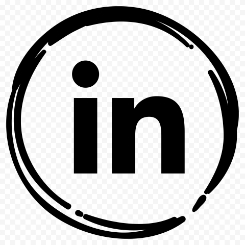 HD Black Round Outline Linkedin IN Icon Symbol PNG | Citypng