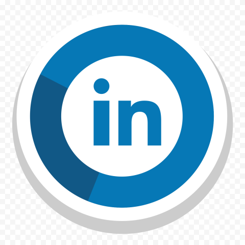 HD Black Outline Linkedin Round Icon PNG | Citypng