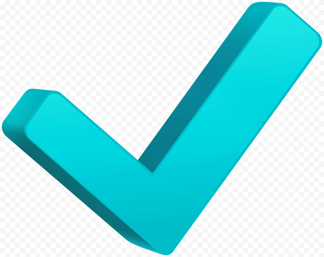 HD 3D Blue Check Mark Icon Symbol PNG | Citypng