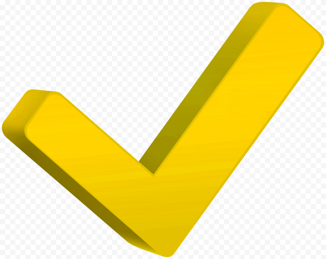 Yellow Check Mark Transparent Background