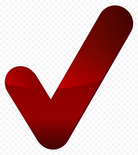 Red Tick Check Mark Icon Symbol Sign PNG | Citypng