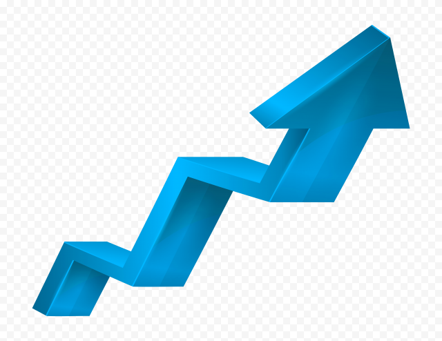 HD 3D Green Increase Growth Arrow Up Right PNG | Citypng