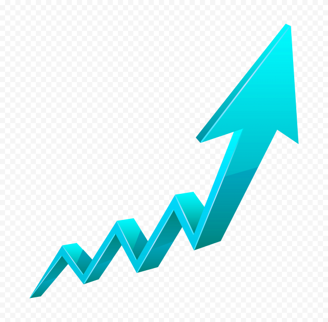 HD 3D Upward Growth Green Arrow PNG | Citypng