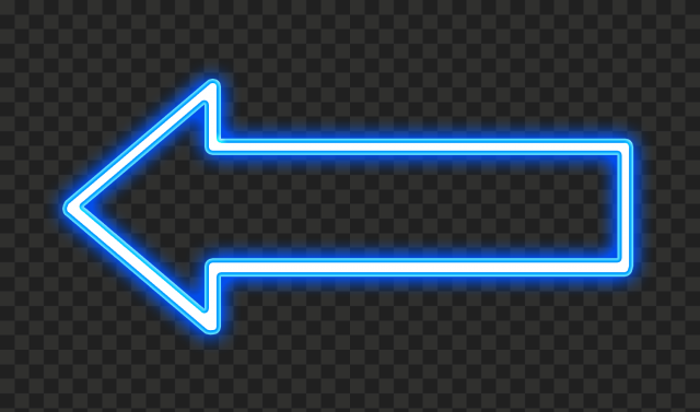 HD Neon Blue Arrow Head Right Icon PNG | Citypng