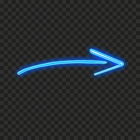 HD Neon Blue Arrow Head Right Icon PNG | Citypng