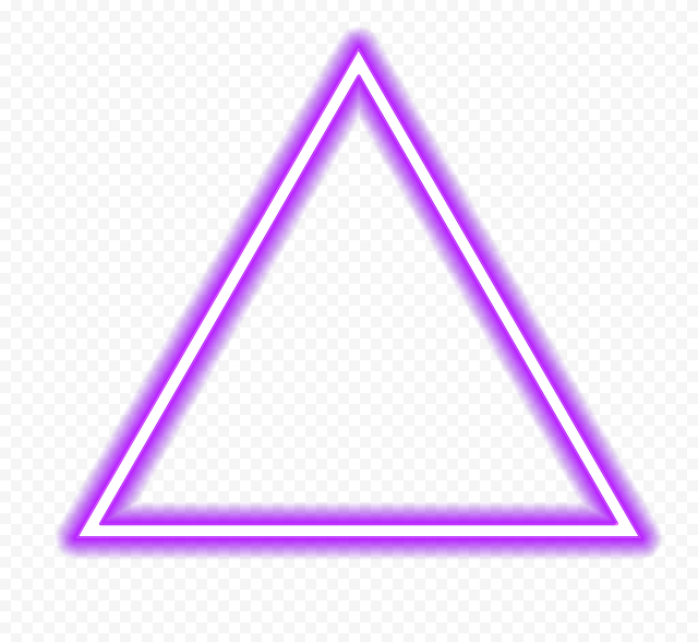 HD Blue Glowing Triangle Neon PNG | Citypng