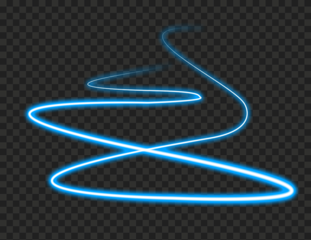 HD Blue Neon Glowing Line Effect PNG | Citypng