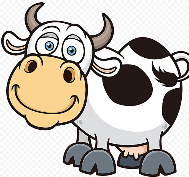 HD Cute Happy Cow Cartoon PNG | Citypng