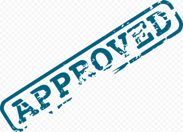 HD Blue Round Approved Stamp PNG | Citypng