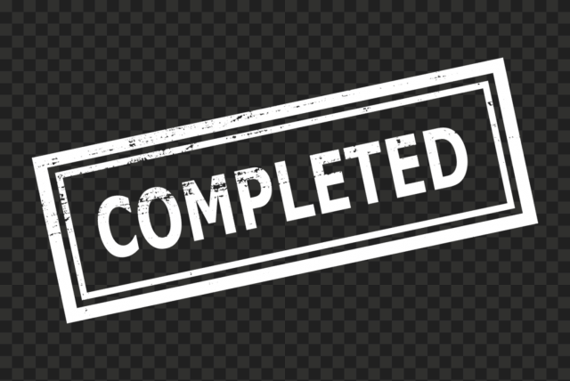 HD Red Completed Round Stamp PNG | Citypng