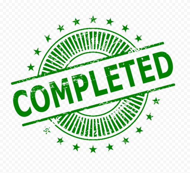 HD Green Completed Stamp PNG | Citypng