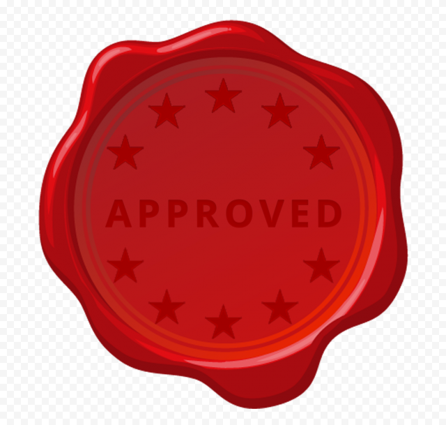 HD Blue Round Approved Stamp PNG | Citypng