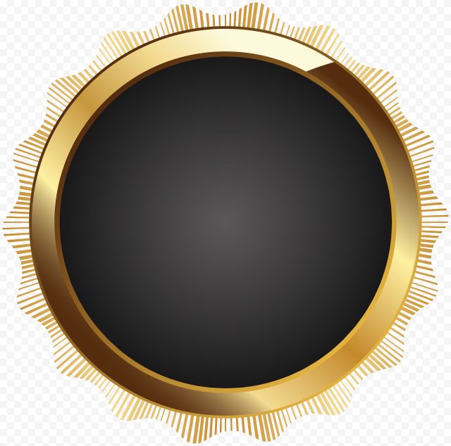 HD Gold & Black Certificate Logo Transparent PNG | Citypng