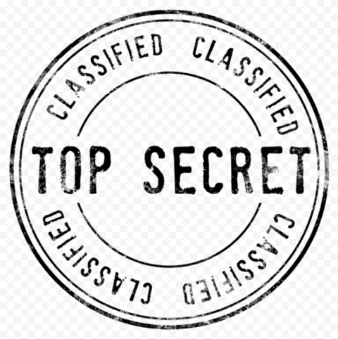 HD Top Secret Round Red Rubber Stamp PNG | Citypng