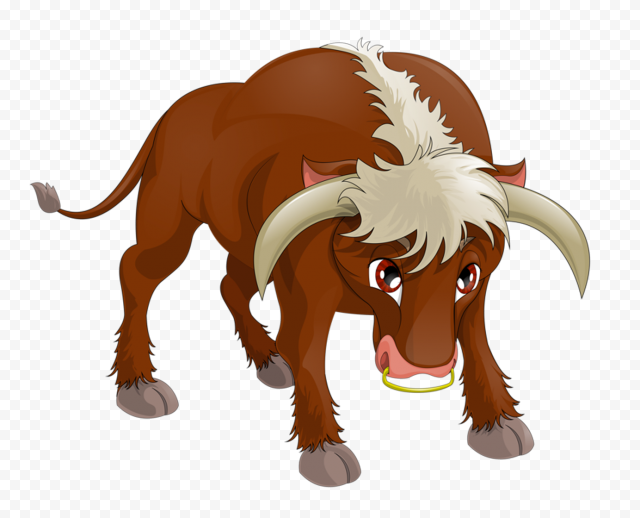 HD Cartoon Angry Taurus Bull PNG | Citypng