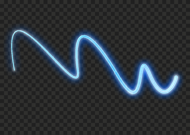 HD Blue Neon Glowing Line Effect Transparent Background | Citypng