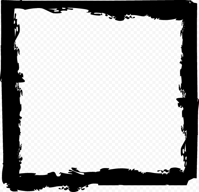HD Black Grunge Frame Transparent Background | Citypng