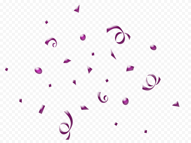 Transparent HD Purple Party Confetti | Citypng