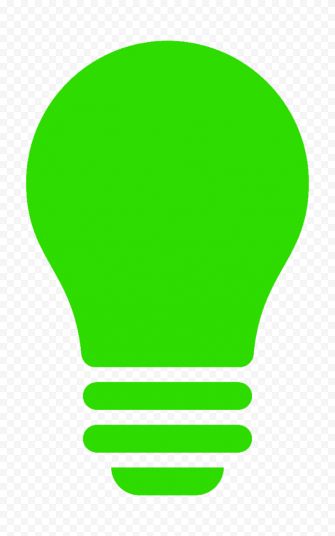 HD Green Glowing Bulb Idea Clipart Icon PNG | Citypng
