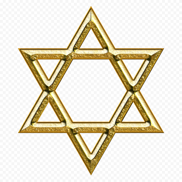 HD Yellow Gold 6-side Star of David Israel PNG | Citypng