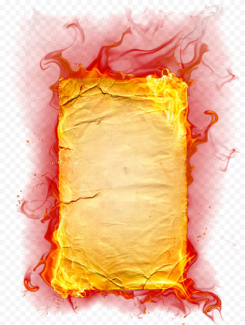 HD Realistic Paper On Fire Illustration PNG | Citypng