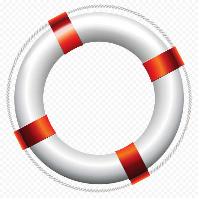 HD Realistic Red & White Lifebuoy Life Saver Ring PNG | Citypng