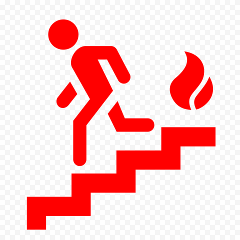 PNG Orange Fire Escape Exit Sign Symbol Icon | Citypng