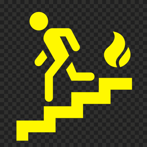 PNG Orange Fire Escape Exit Sign Symbol Icon | Citypng
