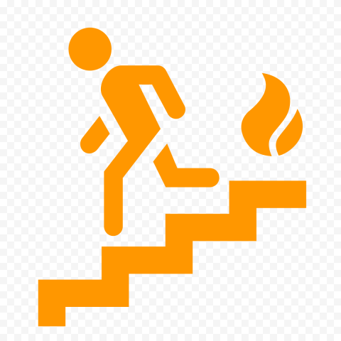 PNG White Fire Escape Exit Sign Symbol Icon | Citypng